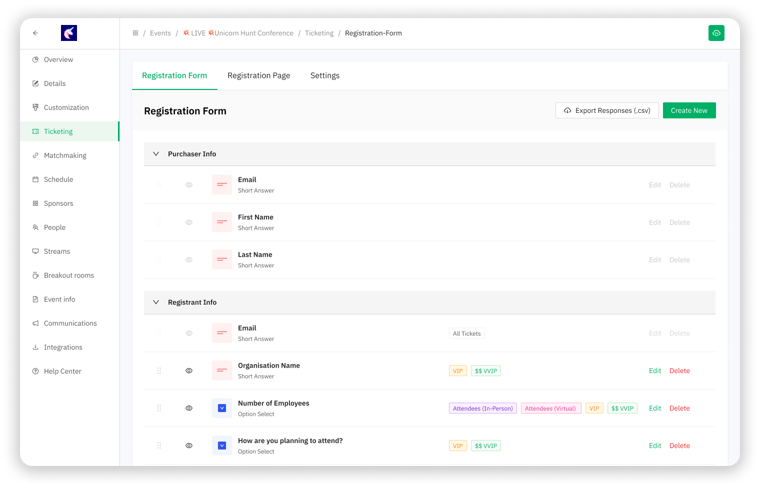 Custom Ticketing & Registration